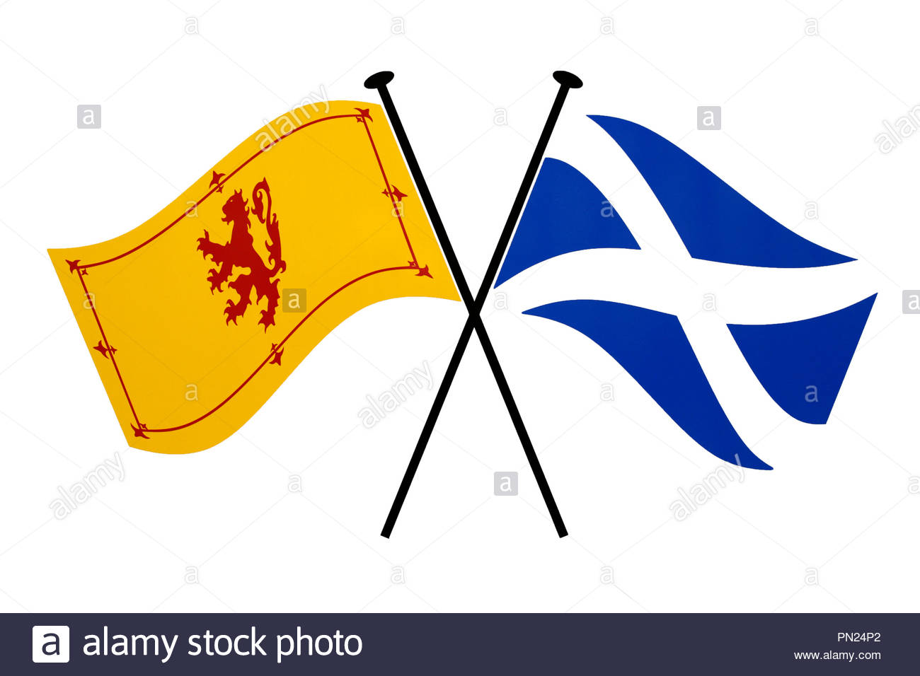 The Scottish Standard ‘Rampant Lion’ and the ‘St. Andrews’ Flags ...